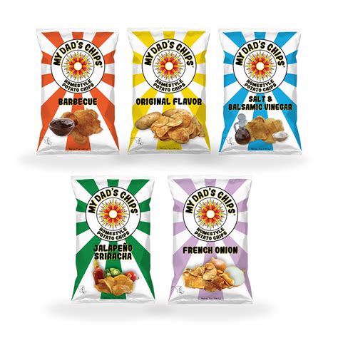 Variety Pack Five Flavors My Dads Chips