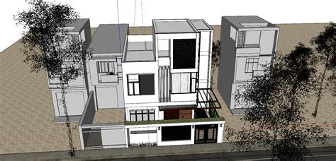 现代大型独栋豪华民宿su模型 其他住宅 土木在线