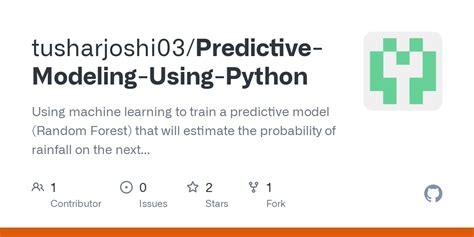 github tusharjoshi03 predictive modeling using python using machine