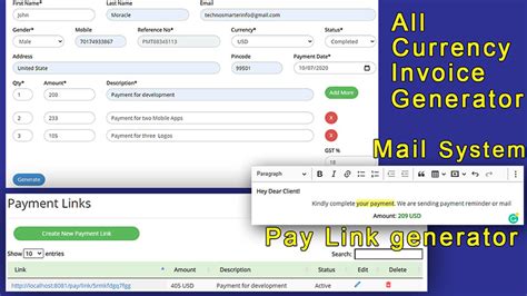 Paypal Payment Form With Email Invoice Generator In Php Website Scripts