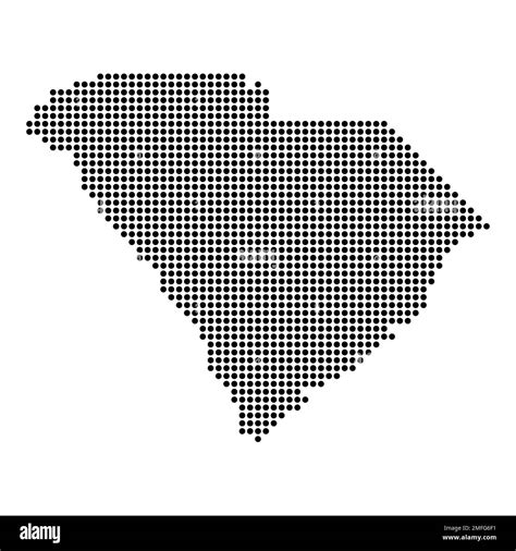 South Carolina Map Shape United States Of America Flat Concept Icon
