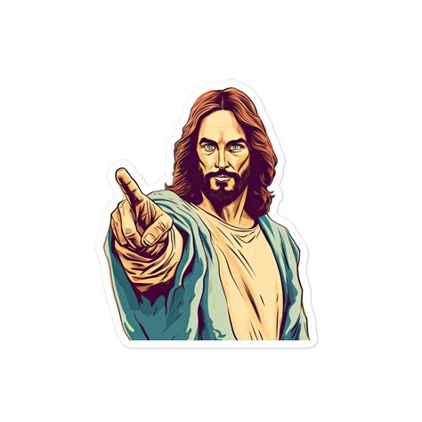 Jesus Christ Sticker Kiss Cut And Bubble Free Premium Stickers Etsy