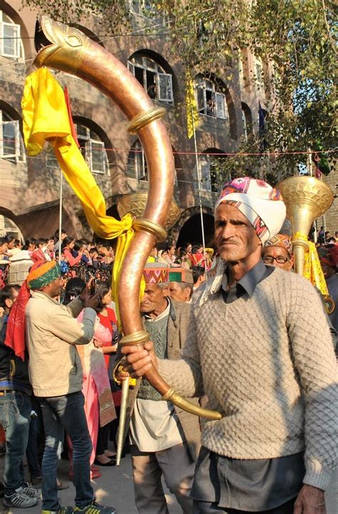 Himachal Folk Musical Instrument Ranasingha Editorial Stock Image