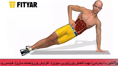 حرکت پلانک پهلو پاها بصورت ضربدری جعبه