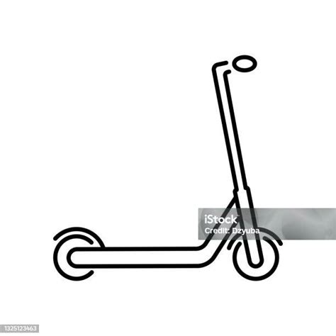 A Simple Scooter Icon With An Editable Stroke向量圖形及更多乘圖片 乘 交通方式 俄羅斯