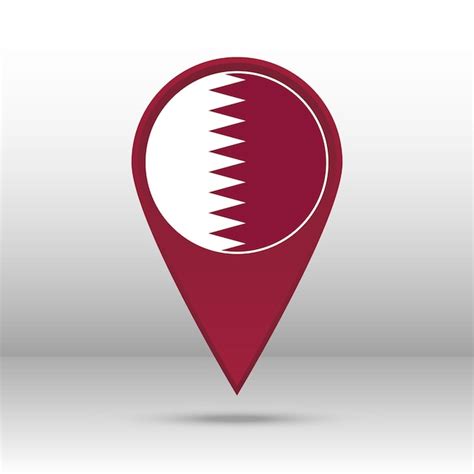 Premium Vector Map Pin Qatar Flag Vector