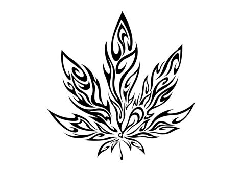 Simple Weed Leaf Drawing At Getdrawings Free Download