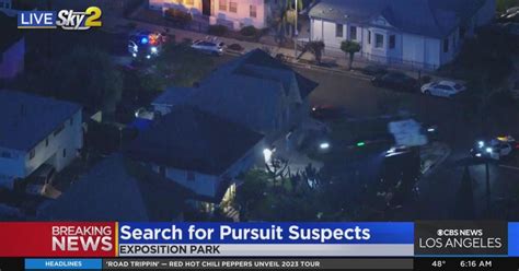 4 Burglary Pursuit Suspects Bail On Foot In Adams Normandie Cbs Los