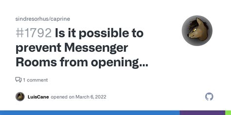 Is It Possible To Prevent Messenger Rooms From Opening With Caprine