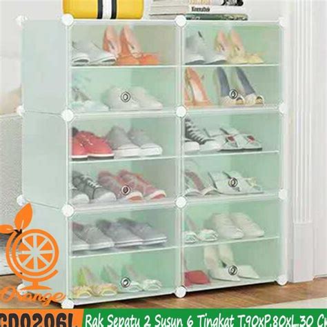 Jual Rak Sepatu Portable 2 Susun 6 Tingkat Serbaguna Swamfaces Shopee