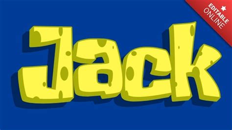Jack Spongebob Logo Text Effect Generator