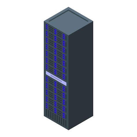 Premium Vector Modern Server Tower Storing Big Data Isometric View