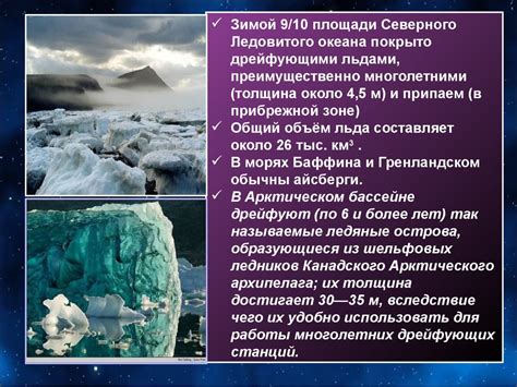 Северный ледовитый океан Флора и фауна течение рельеф климат