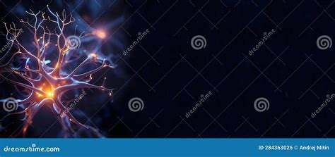 Neurons And Synapse Like Stuctures Depicting Brain Chemistry Generative Ai Stock Illustration