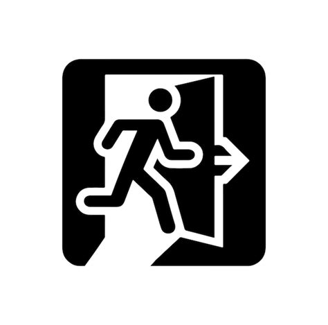 Premium Vector Emergency Exit Vector Illustration Escape Route Sign And Symbol