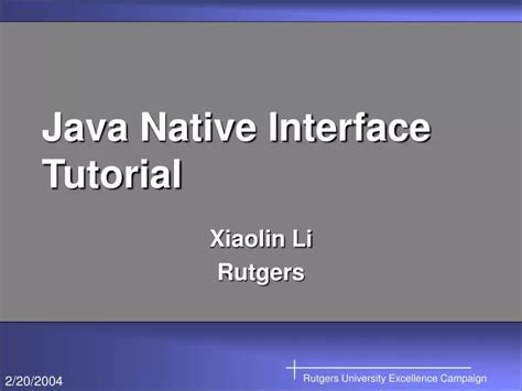 PPT Java Native Interface Tutorial PowerPoint Presentation Free