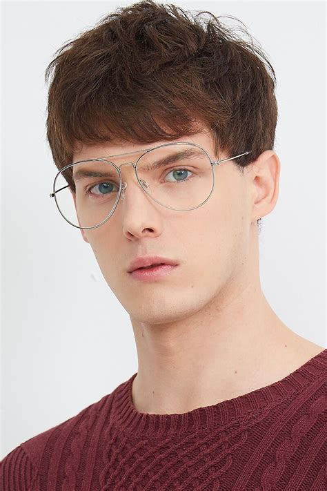Silver Oversized Grandpa Aviator Eyeglasses Ssr179