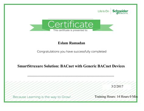 SBO Generic BACnet Devices Training Certificate PPT