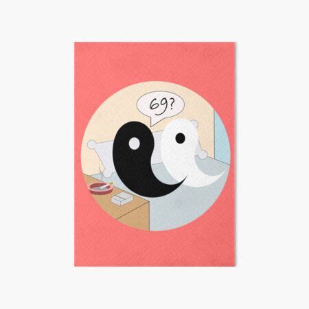 69 Love Sex Position Funny Cartoon Draw Illustration Joke Ying Yang