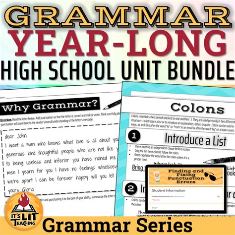 How To Sequence Grammar In The High School English Classroom It S Lit