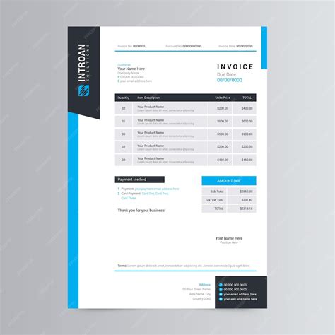 Premium Vector Corporate Business Invoice Template Design