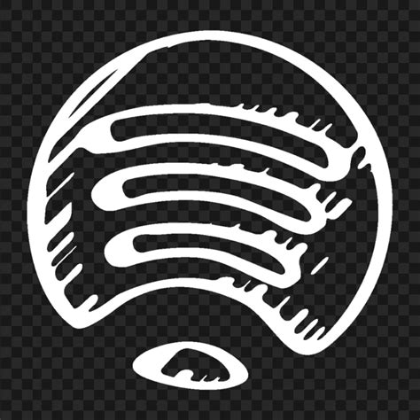 Spotify Hand Sketch White Logo Icon Citypng
