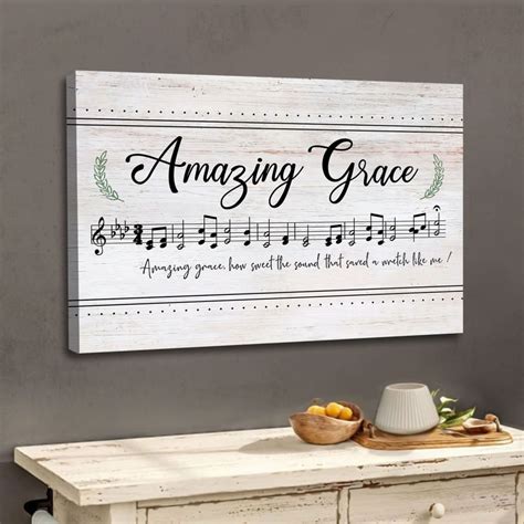 Amazing Grace Wall Art Amazing Grace How Sweet The Sound Sign Canvas