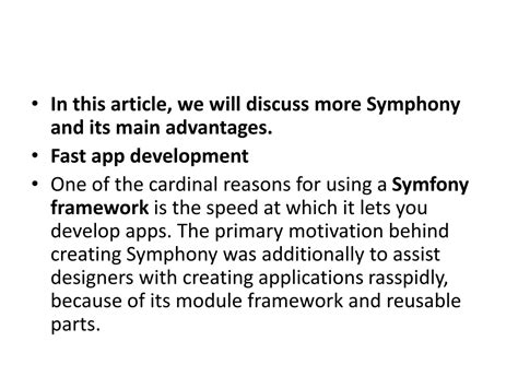 Ppt Advantages Of The Symfony Framework Powerpoint Presentation Free Download Id10852065