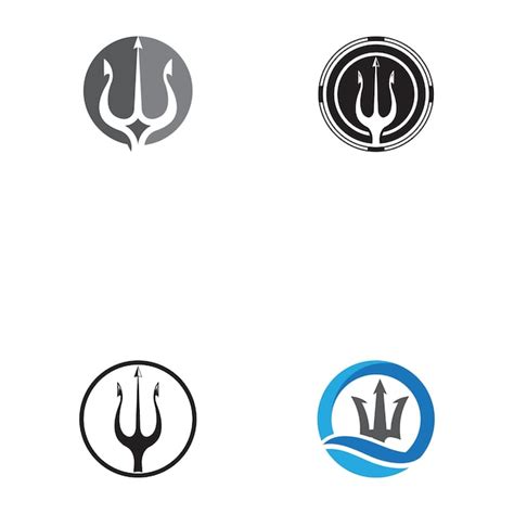 Premium Vector Set Trident Logo Template Vector Icon