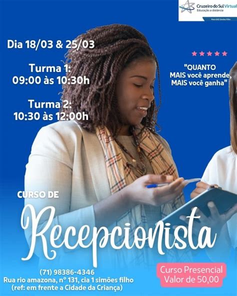 Curso de Recepcionista em Simões Filho Sympla