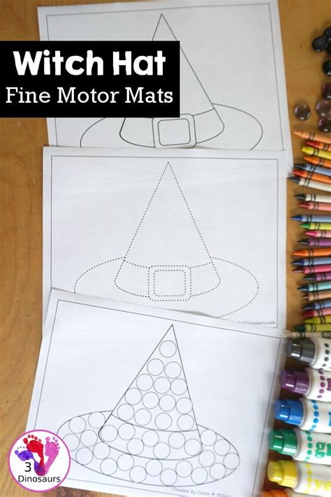 Witch Hat Fine Motor Mat Printables You Have A Witch Hat Template