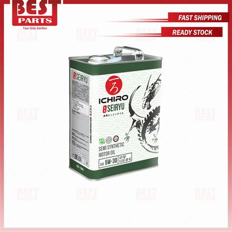 Ichiro Seiryu Engine Oil 5w30 Api Sp Ilsac Gf 6 Semi Synthetic Blend
