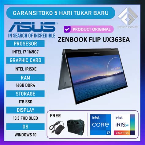 Jual Asus Zenbook Flip Ux Ea Oled Touch I G Gb Tb Win Paket Proteksi