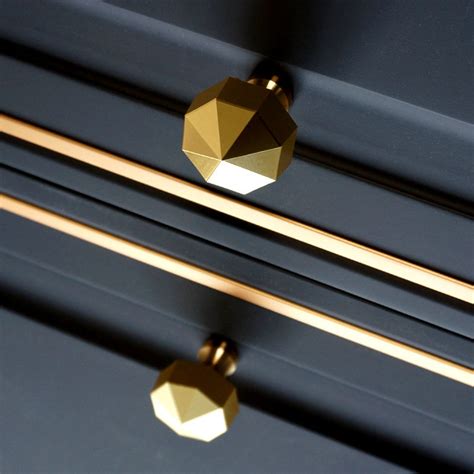Solid Brass Octagon Cabinet Knobs Pure Copper Drawer Knobs Etsy