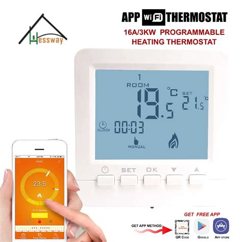 Electric Heating System 16A Wireless Smart Programmable Digital Remote Wifi Thermostat Heating