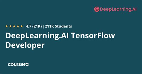 deeplearning ai tensorflow developer welcome