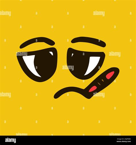 Sick Face With Thermometer Cartoon Face Expressions Doodle Characters