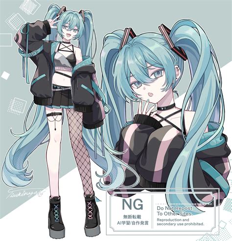 Naguno 0713 Hatsune Miku Vocaloid Commentary Highres 1girl Alternate Costume Aqua Belt