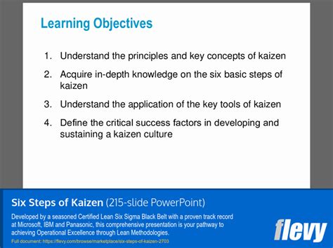Six Steps Of Kaizen PPT