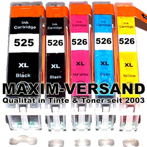 5 PATRONEN SET Multipack für Canon PGI 525 CLI 526 Pixma MG 6150 MG