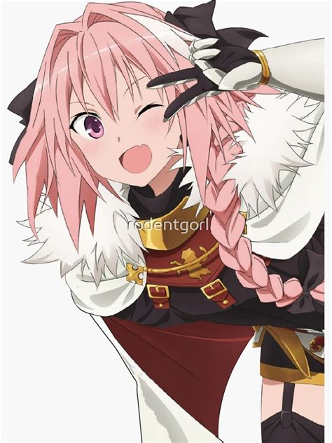 Astolfo Wink Cropped Sticker For Sale By Rodentgorl Redbubble