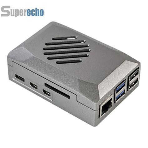 เคสเงาสีเงินพร้อมพัดลมระบายความร้อน Pwm เกราะป้องกัน Abs สําหรับ Raspberry Pi 5 Superechoth