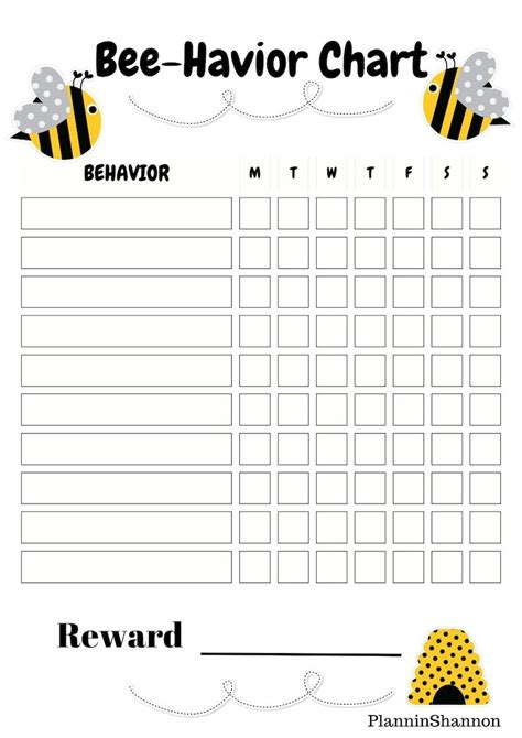 Bee Havior Chart For Kindergarten Classroom