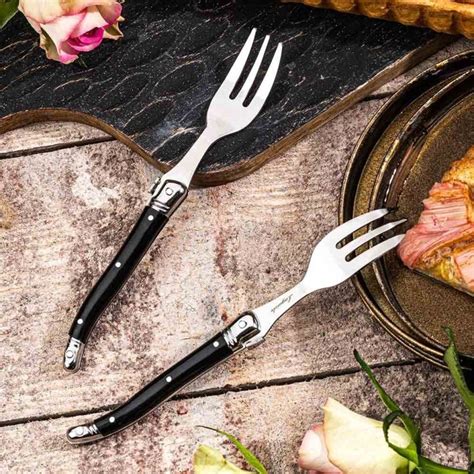 Комплект мини вилички за десерт Laguiole Style de Vie Premium Black ...
