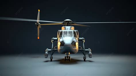 3d Rendered Illustration Of An Isolated War Helicopter On A Grey Background Aircraft Air