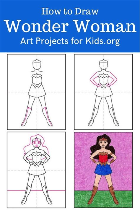 Learn How To Draw Wonder Woman With An Easy Step By Step PDF Tutorial