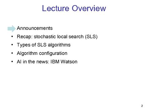 stochastic local search algorithms cpsc 322 csp