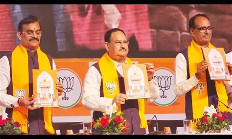 मध्य प्रदेश विधानसभा चुनाव के लिए बीजेपी ने जारी किया संकल्प पत्र। Mp