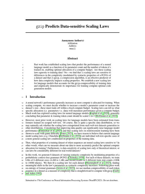 Data Complexity Scaling Laws Pdf Linguistics Applied Mathematics