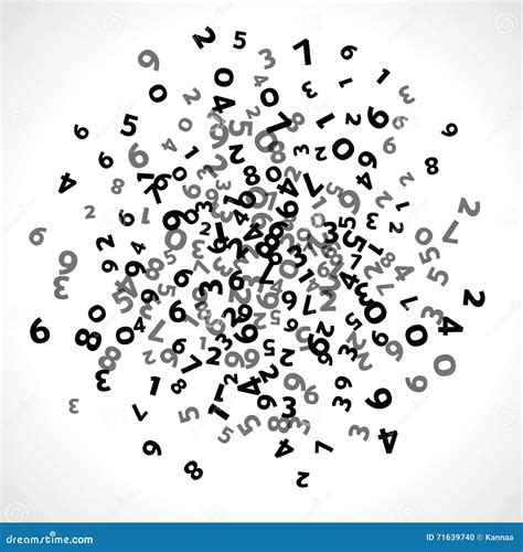 Number Background Random Digits String Vector Simple Pattern Zero To